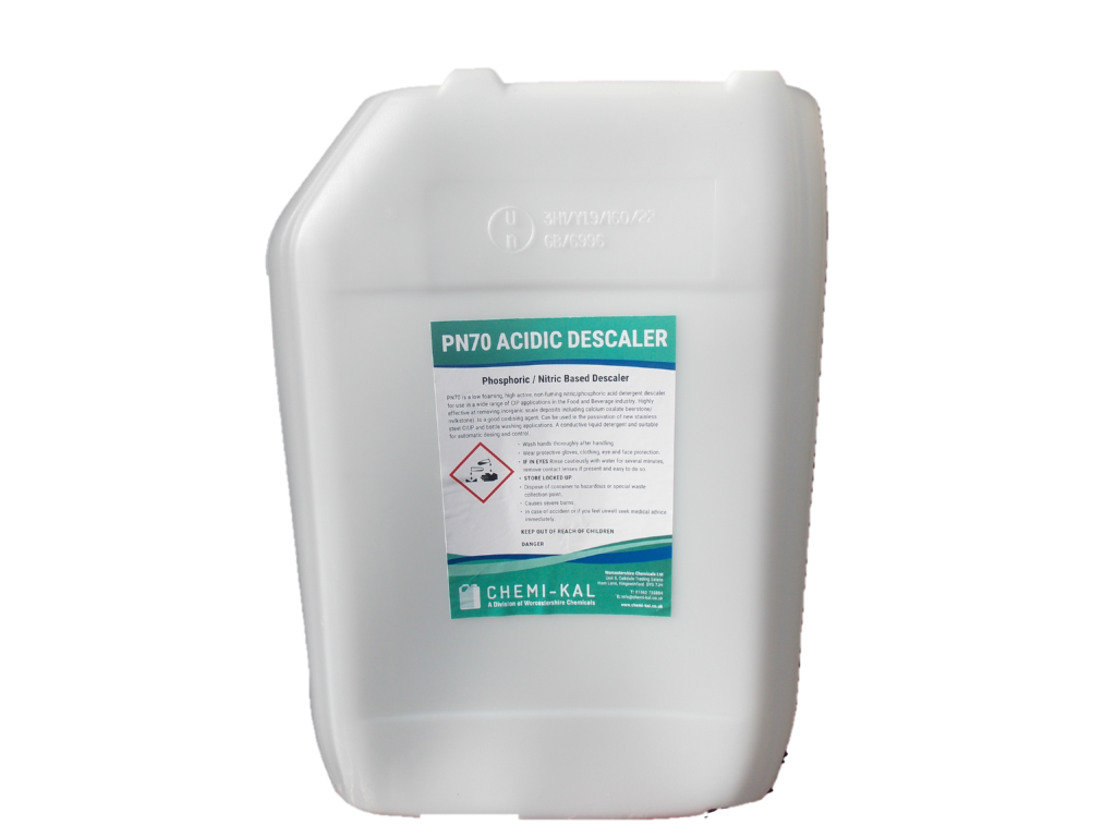 PN70 Low Foaming Phosphoric/Nitric Based Descaler (2x5L and 20L Containers)