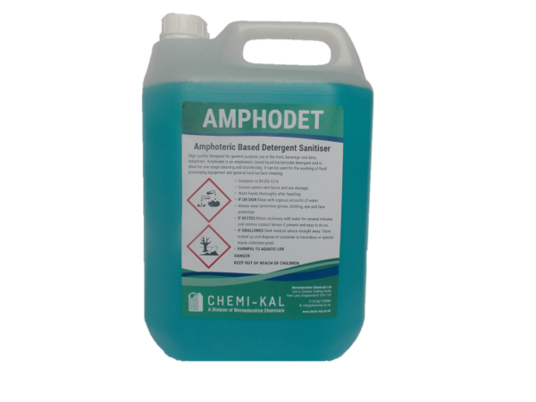 Amphodet Amphoteric Detergent Sanitiser (2x5Litre, 20L Containers)